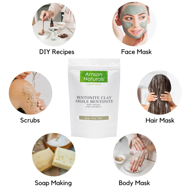 Natural & Pure Bentonite Clay 16oz – Amson Naturals